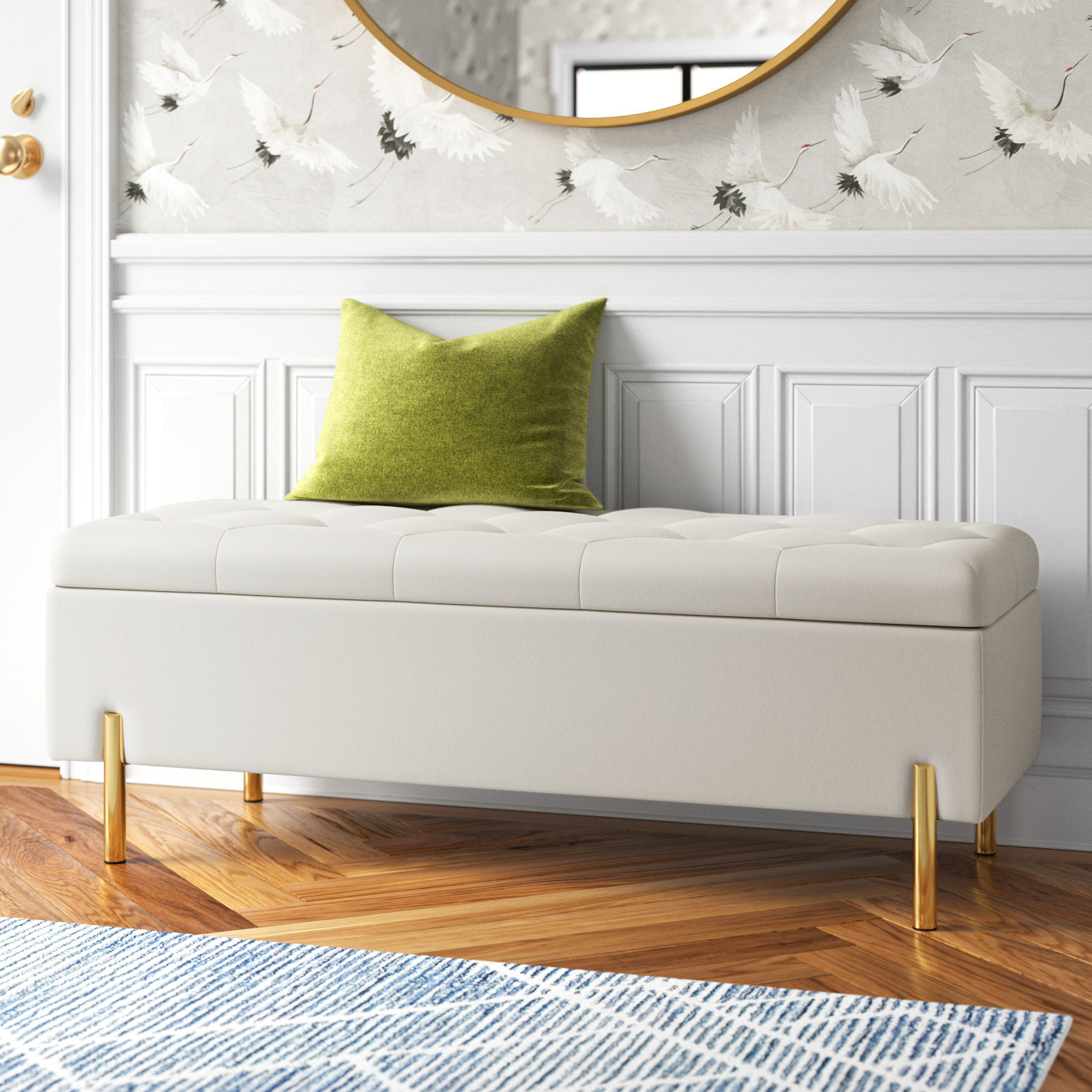 Etta Avenue™ Yvonne Upholstered Flip Top Storage Bench & Reviews ...