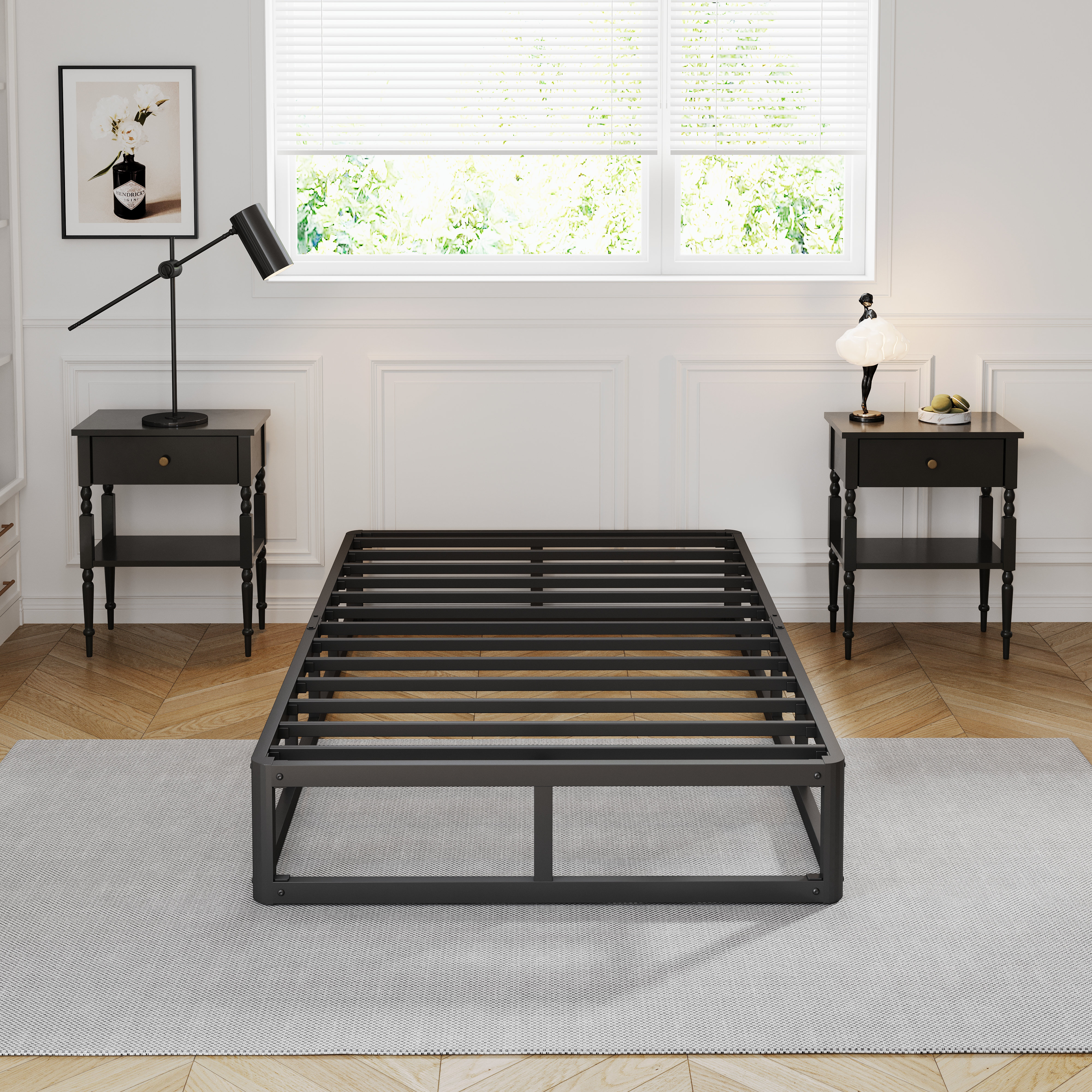 Alwyn Home Jessine 8 Inch Metal Box Spring, Fabric - Covered, Easy ...