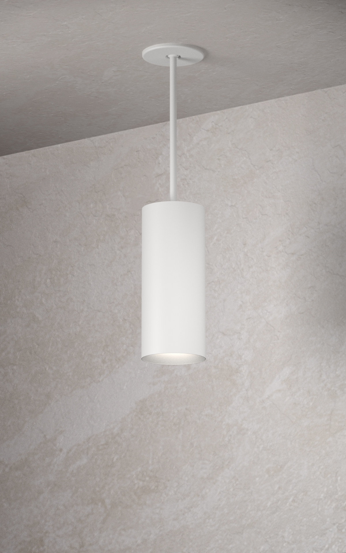 CSL Pendant Downlight 5” Round,20W,3000K 90CRI,50°, MATTEBLACK, Stem ...