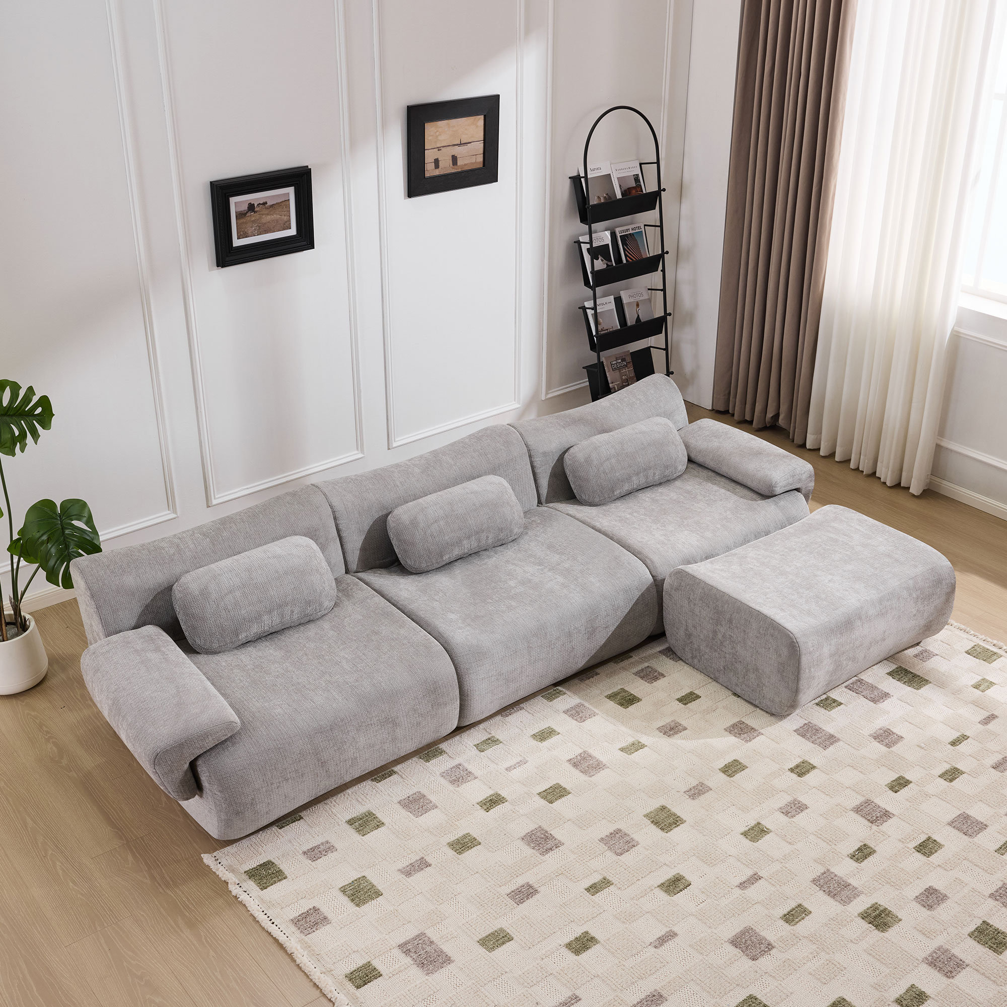 Ivy Bronx Modular Combination, Rayon from Bamboo Joint Shape, Armchair ...