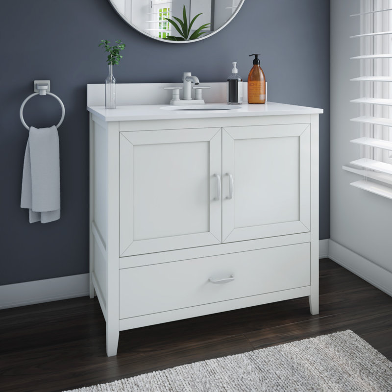 Andover Mills™ Ahner 35.88'' Single Bathroom Vanity with Stone Top ...