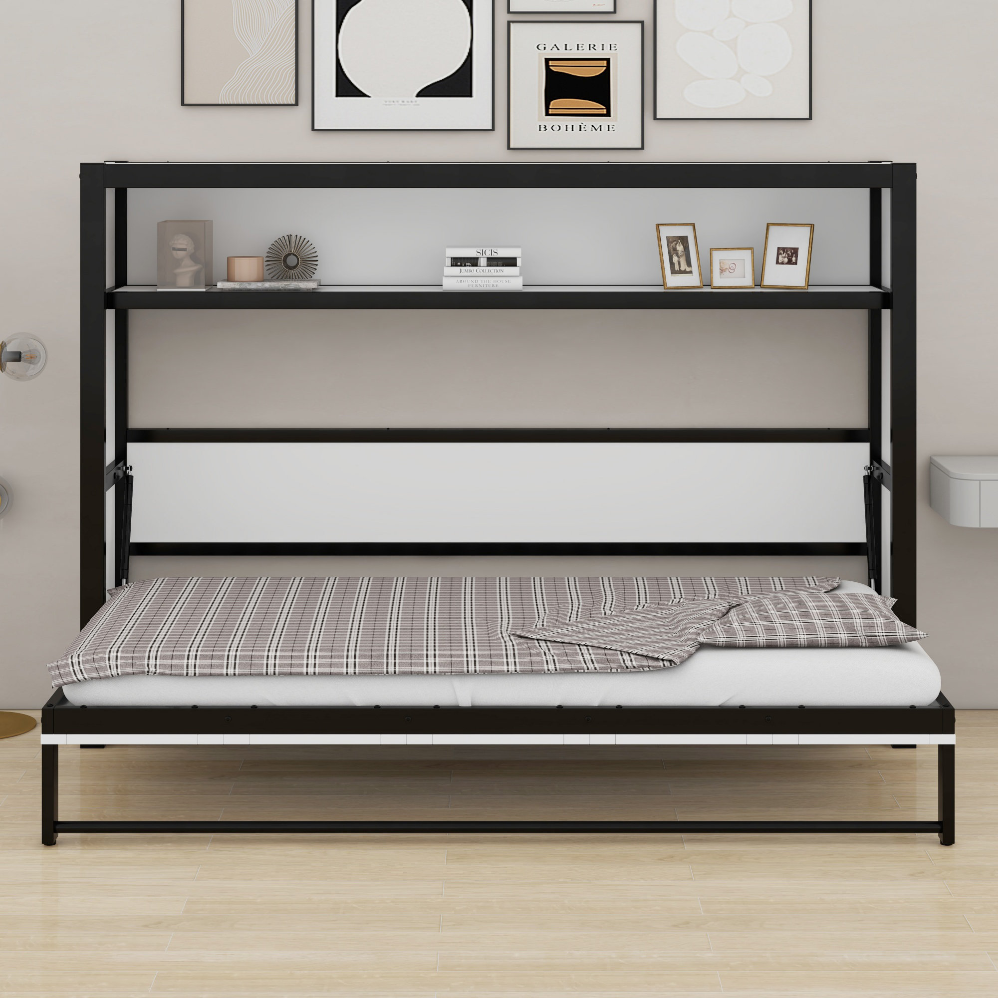 Latitude Run® Murphy Bed With Shelves | Wayfair