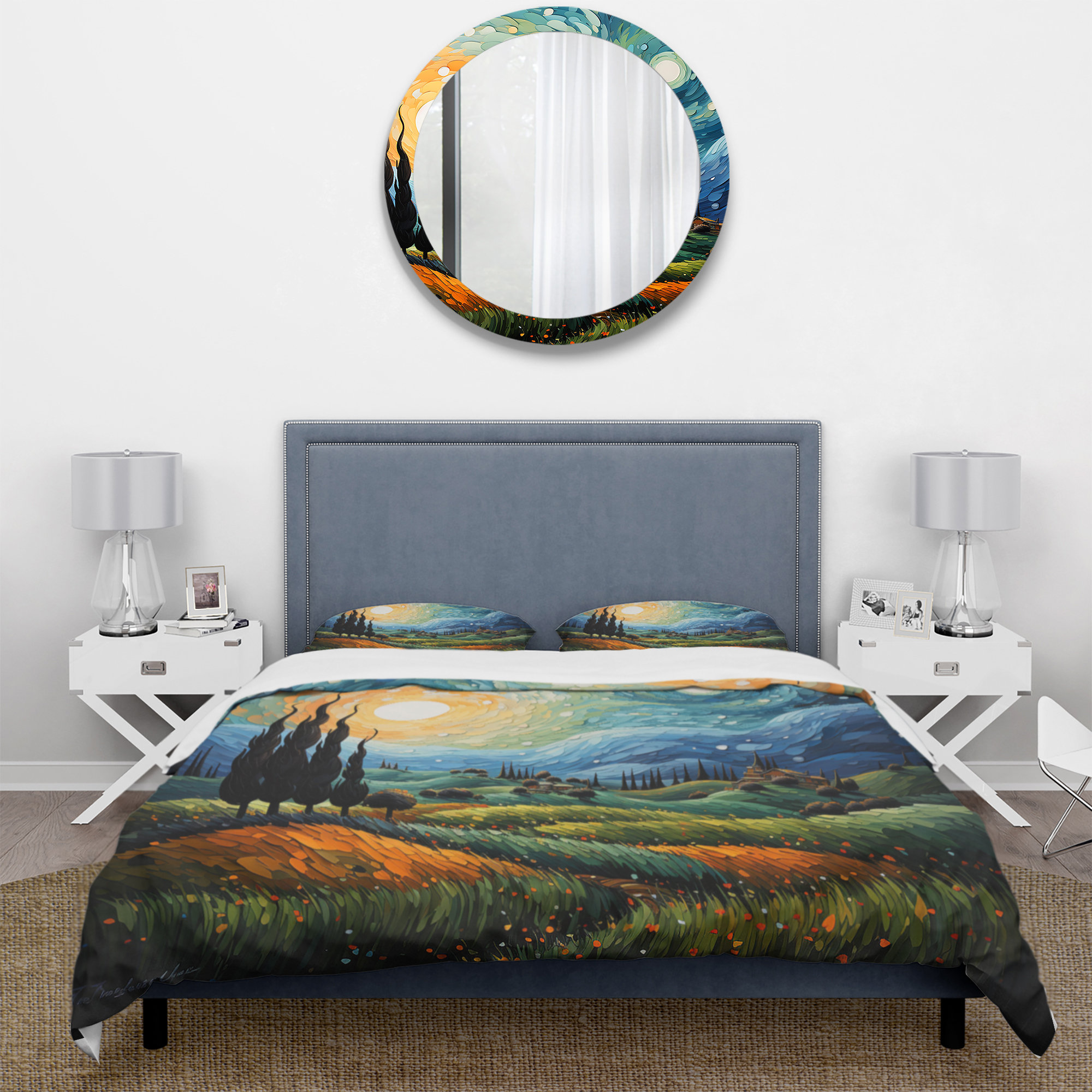 Design Art Vangogh The Swaying Cypress II BeddingMicrofiber / Polyester ...