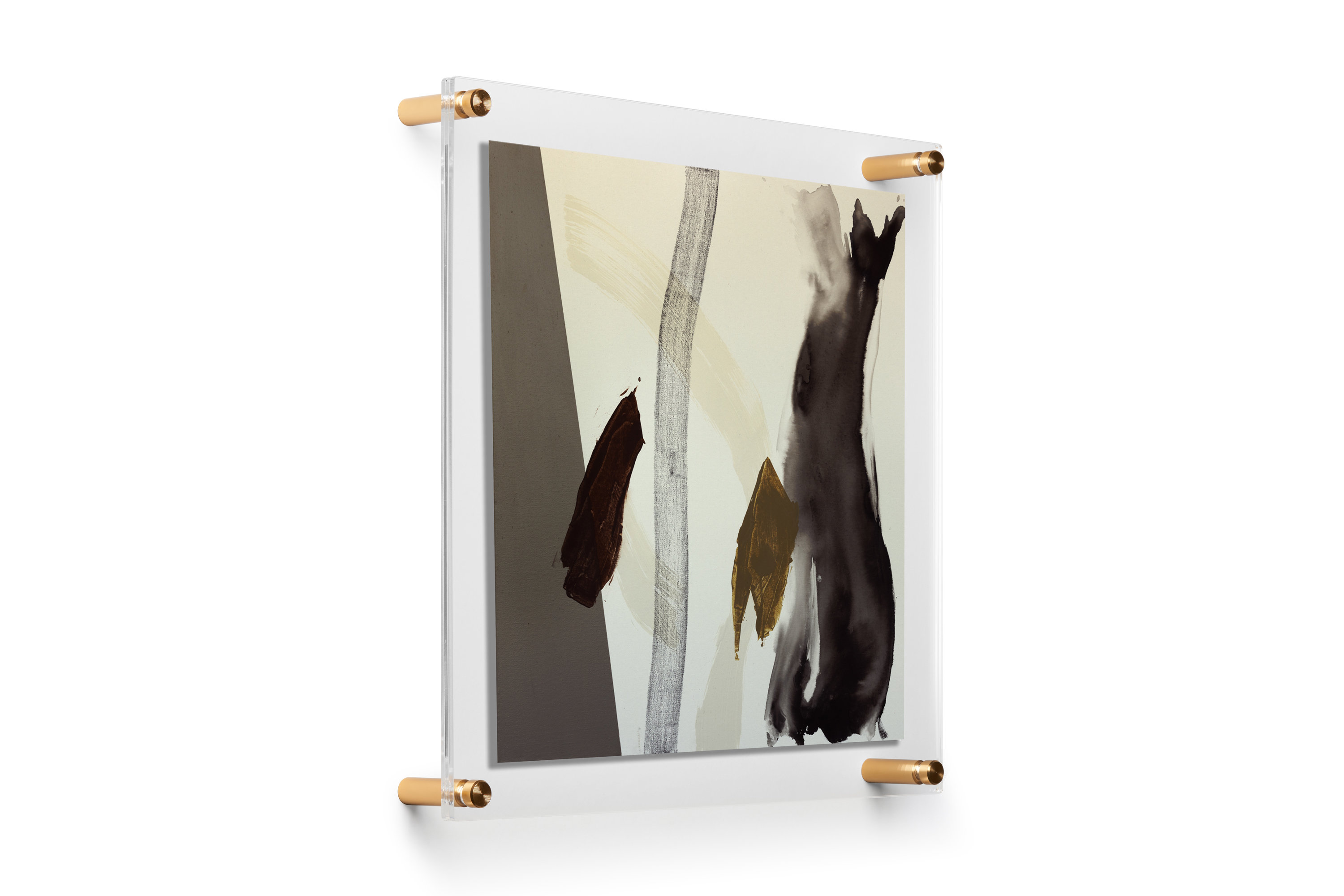 Wexel Art Clear UV-Grade Acrylic Modern Floating Picture Frame - Gold ...