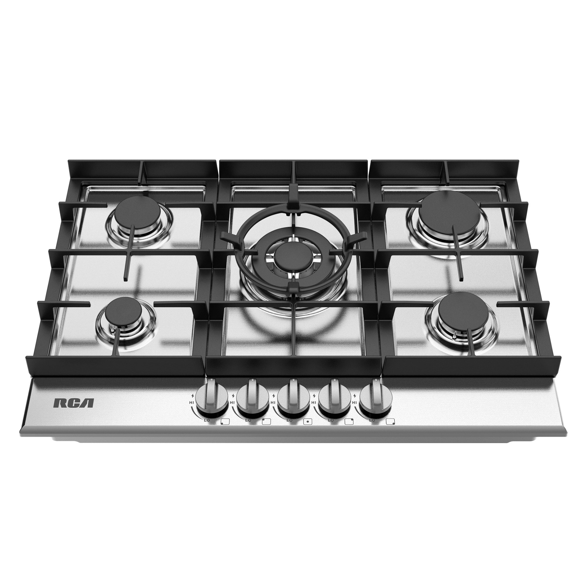 RCA 30 In. Century Collection Drop-in Gas Cooktop, 5 Burners, Cast Iron ...
