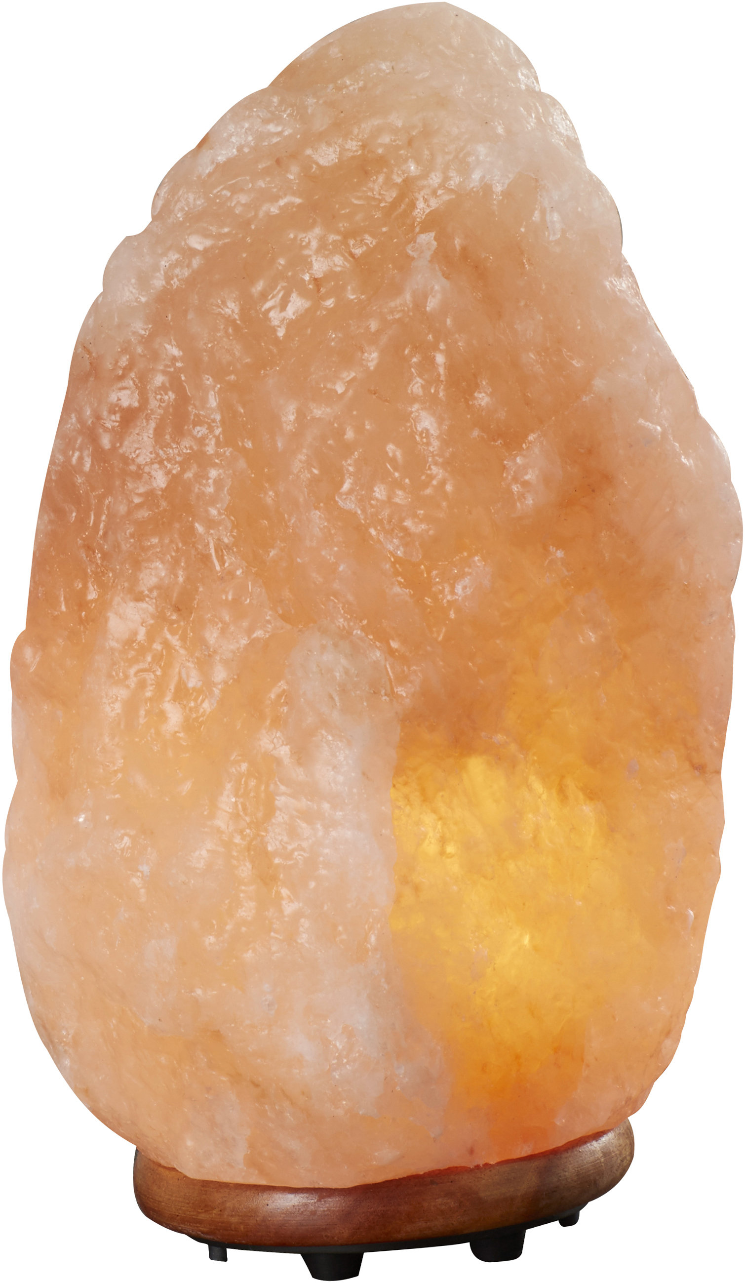 World Menagerie Himalayan Glow Crystal Salt Lamp with Neem Wooden Base ...