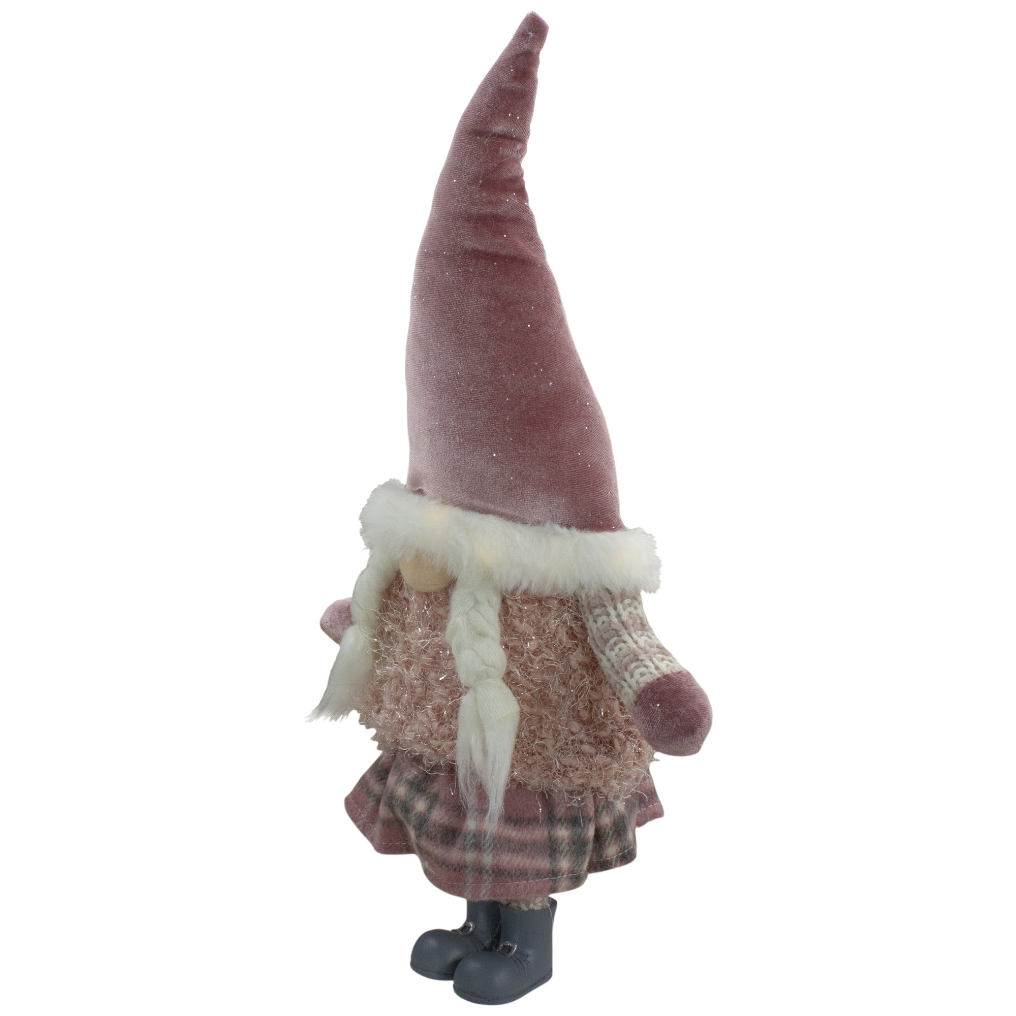 Northlight Seasonal 16" LED Lighted Mauve Girl Gnome Christmas Figure ...