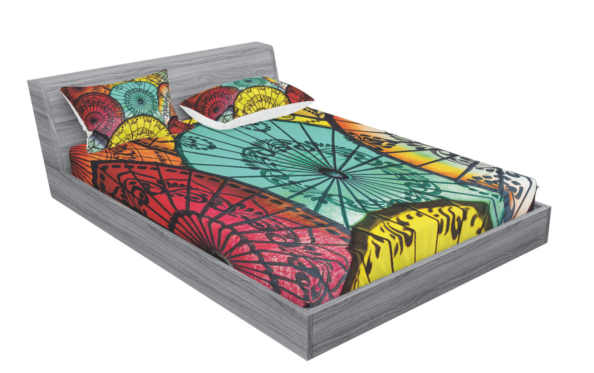 Ambesonne Parasols At indonesian Street Market Vibrant Heritage Boho ...