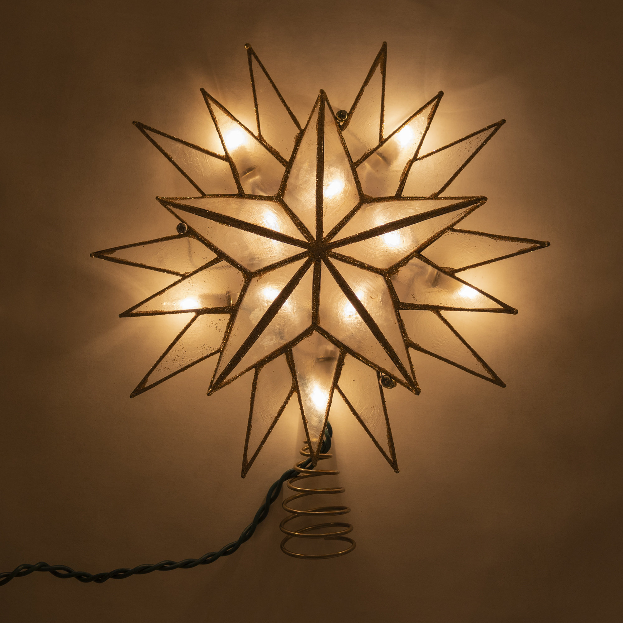 Kurt Adler Metal Tree Topper - Lighted | Wayfair