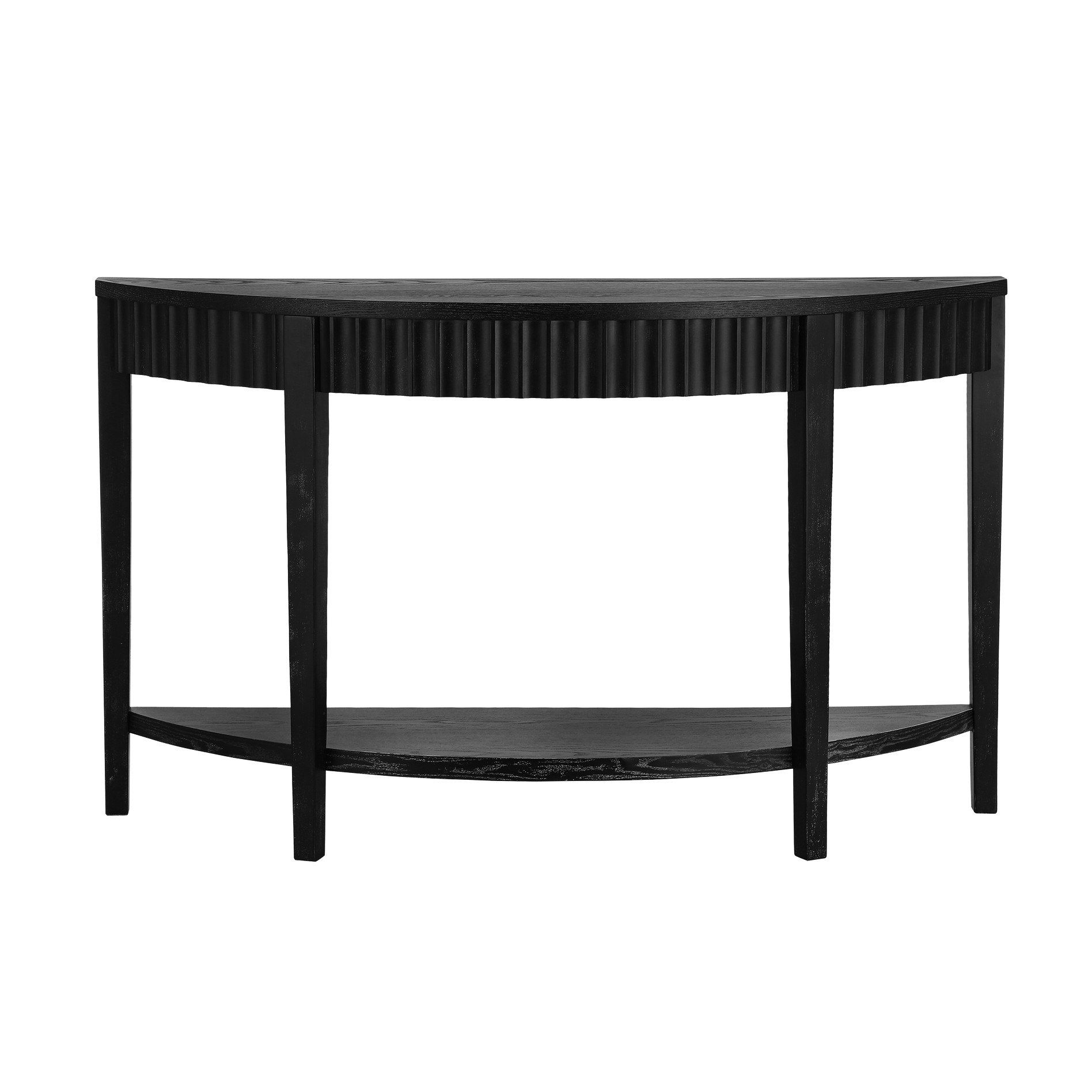 Red Barrel Studio® Classic 55'' Half - Moon Table With Veneer, Open ...