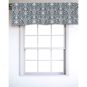 East Urban Home Damask 54" Window Valance | Wayfair