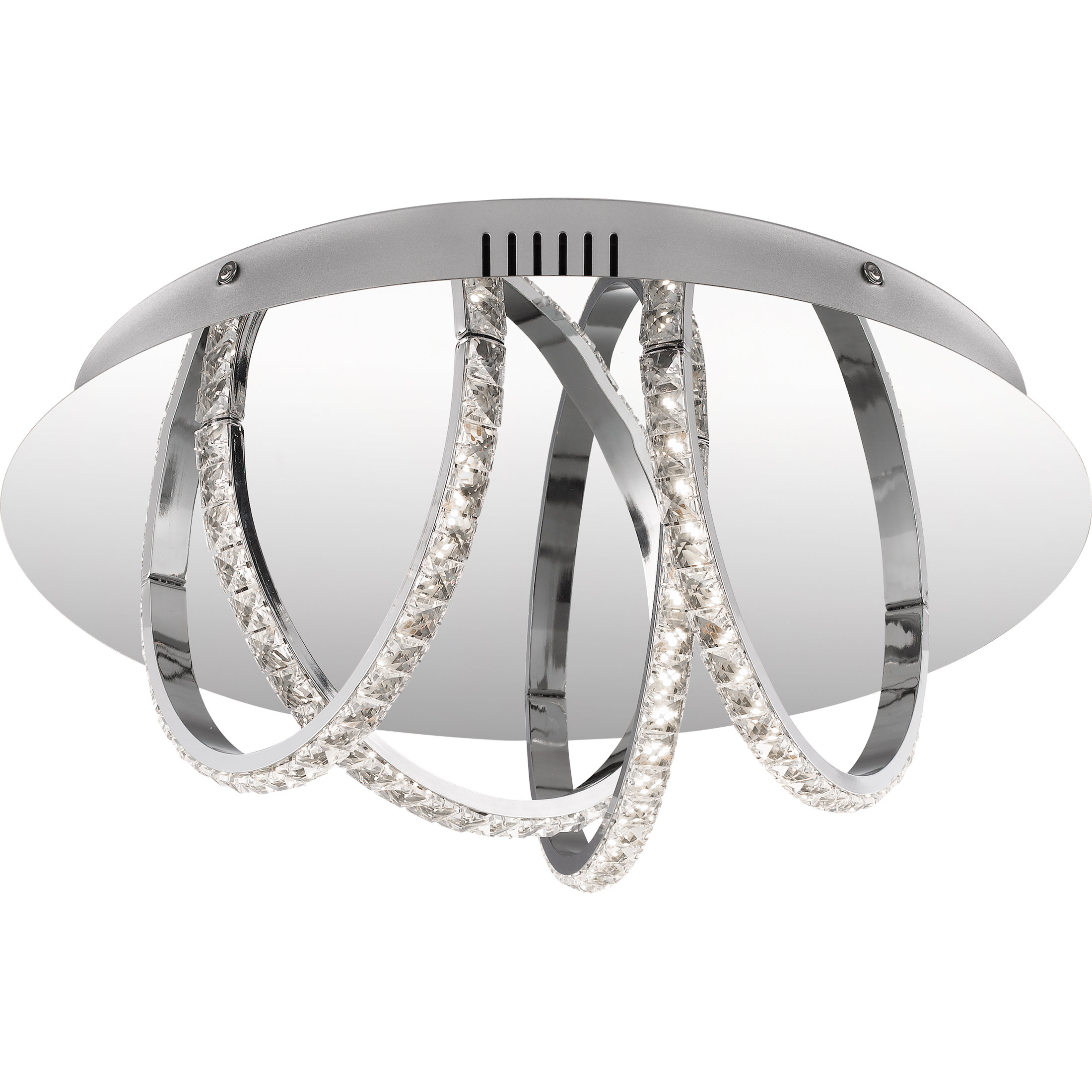 Orren Ellis Zack 1 - Light 21.75" Unique/Statement Geometric LED Flush ...