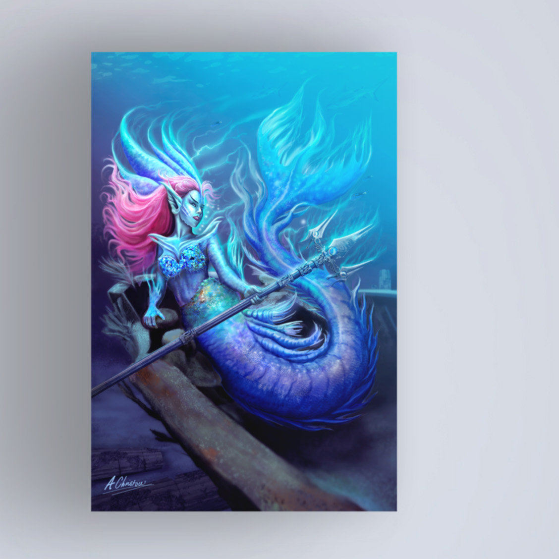 Trinx Mermaid Aphrodite by Anthony Christou - Wrapped Canvas Graphic ...