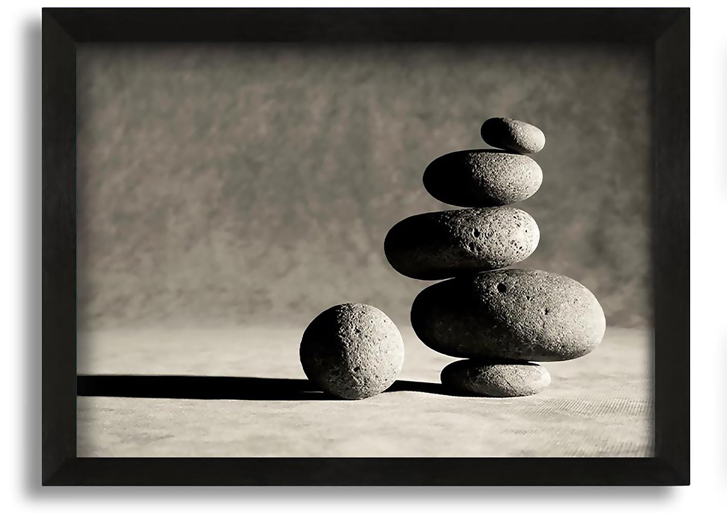 Brayden Studio Black and White Stone Age - Picture Frame Graphic Art on ...