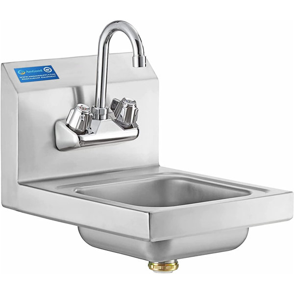 Express KitchQuip 12" x 12" Stainless Steel Wall Mount Hand Washing ...