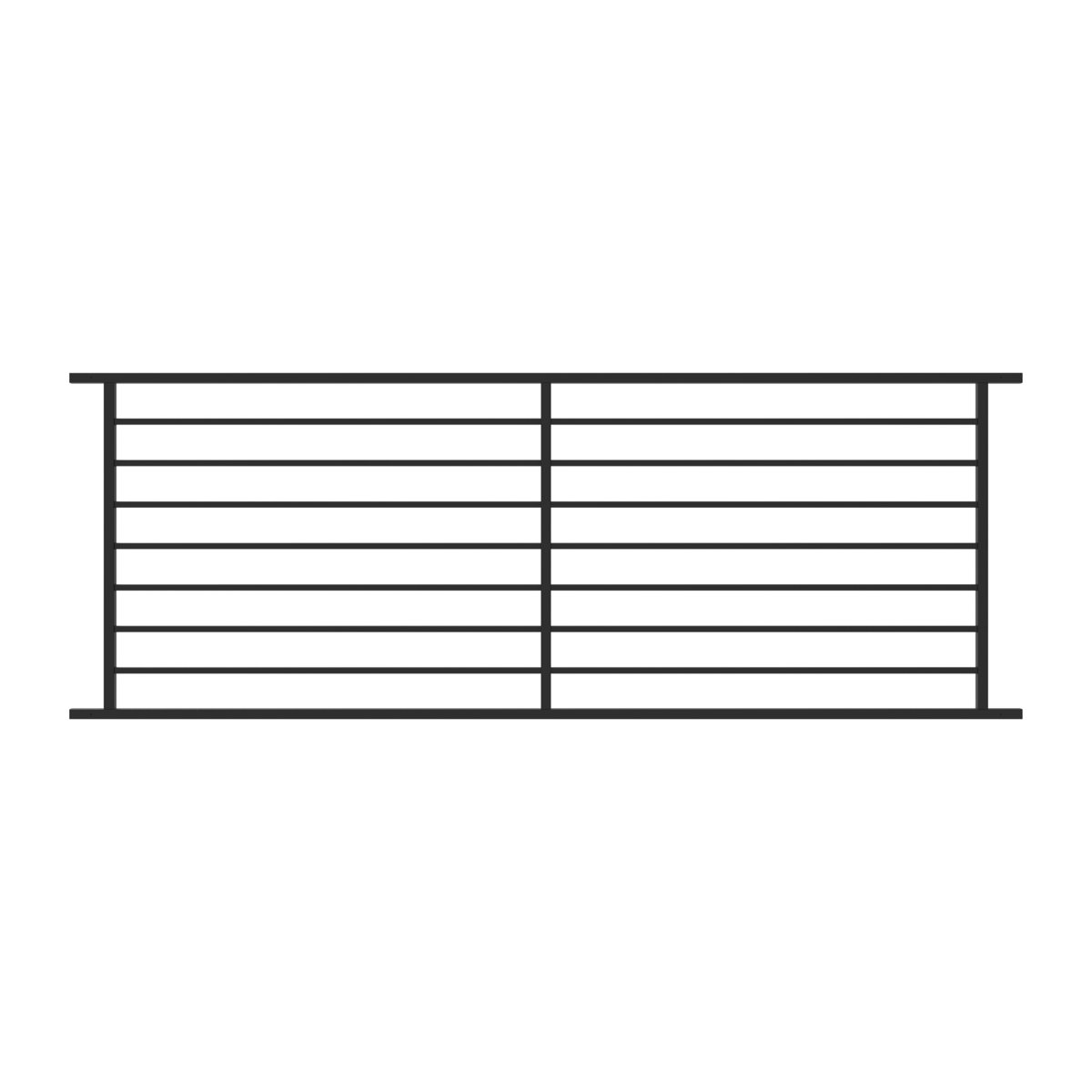 Fortress Building Products Fe26 Axis Steel Railing Level Panel | Wayfair
