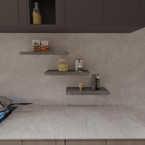 Millwood Pines Daimar 3 Piece Wood Floating Shelf | Wayfair