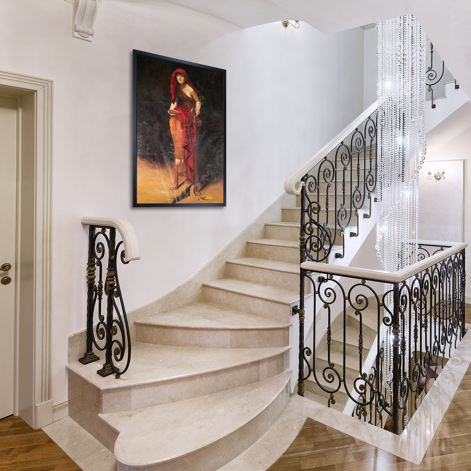 Overstock Art Priestess Of Delphi by John Maler Collier - Picture Frame ...