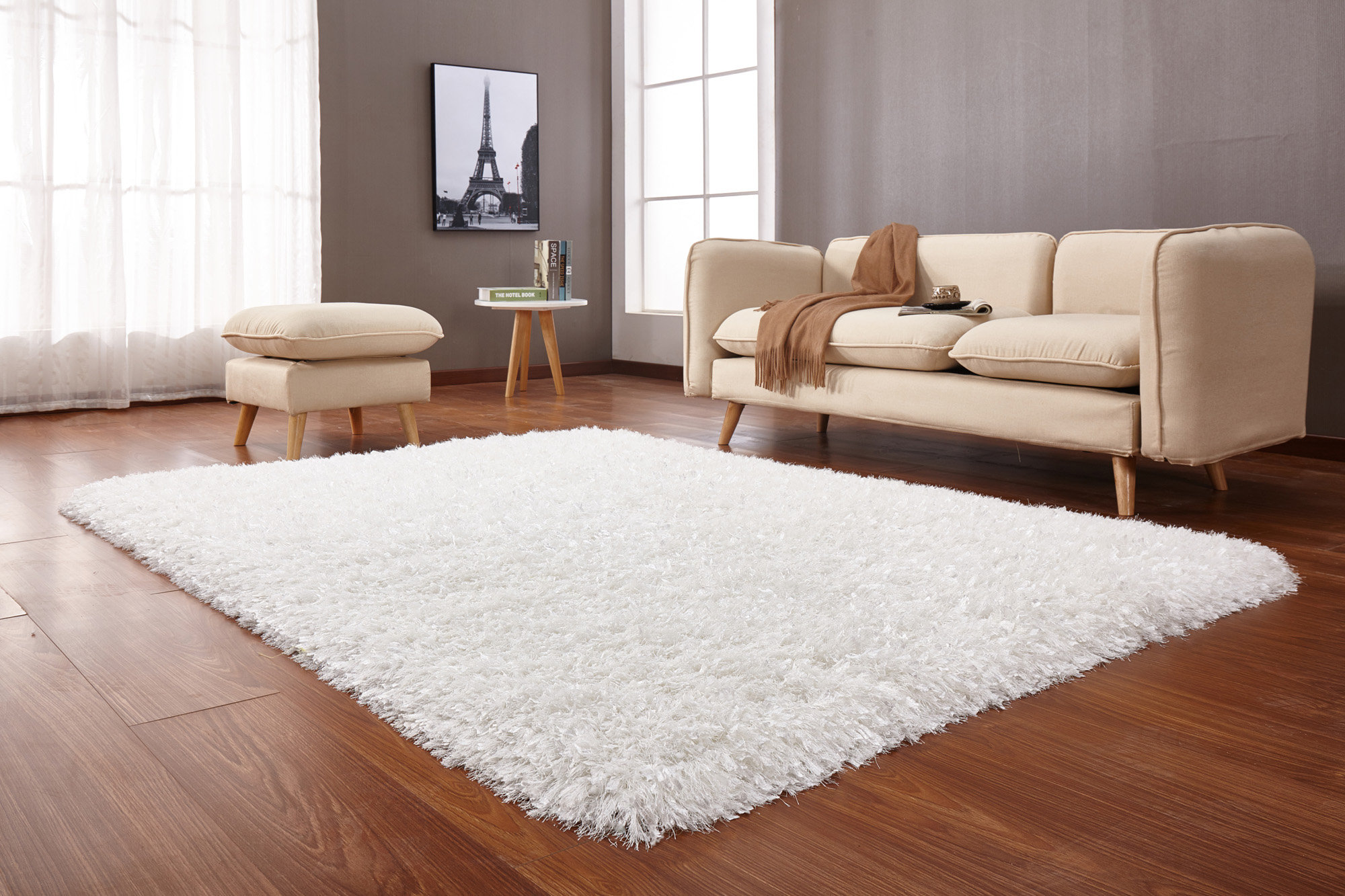 Everly Quinn Mcnulty Handmade Tufted Cotton White Area Rug | Wayfair
