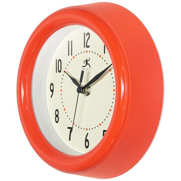 Infinity Instruments Round Plastic Wall Clock 8 Inches | Wayfair