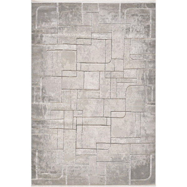 Williston Forge Square Amritha Geometric Machine Woven 100x100 Area Rug ...