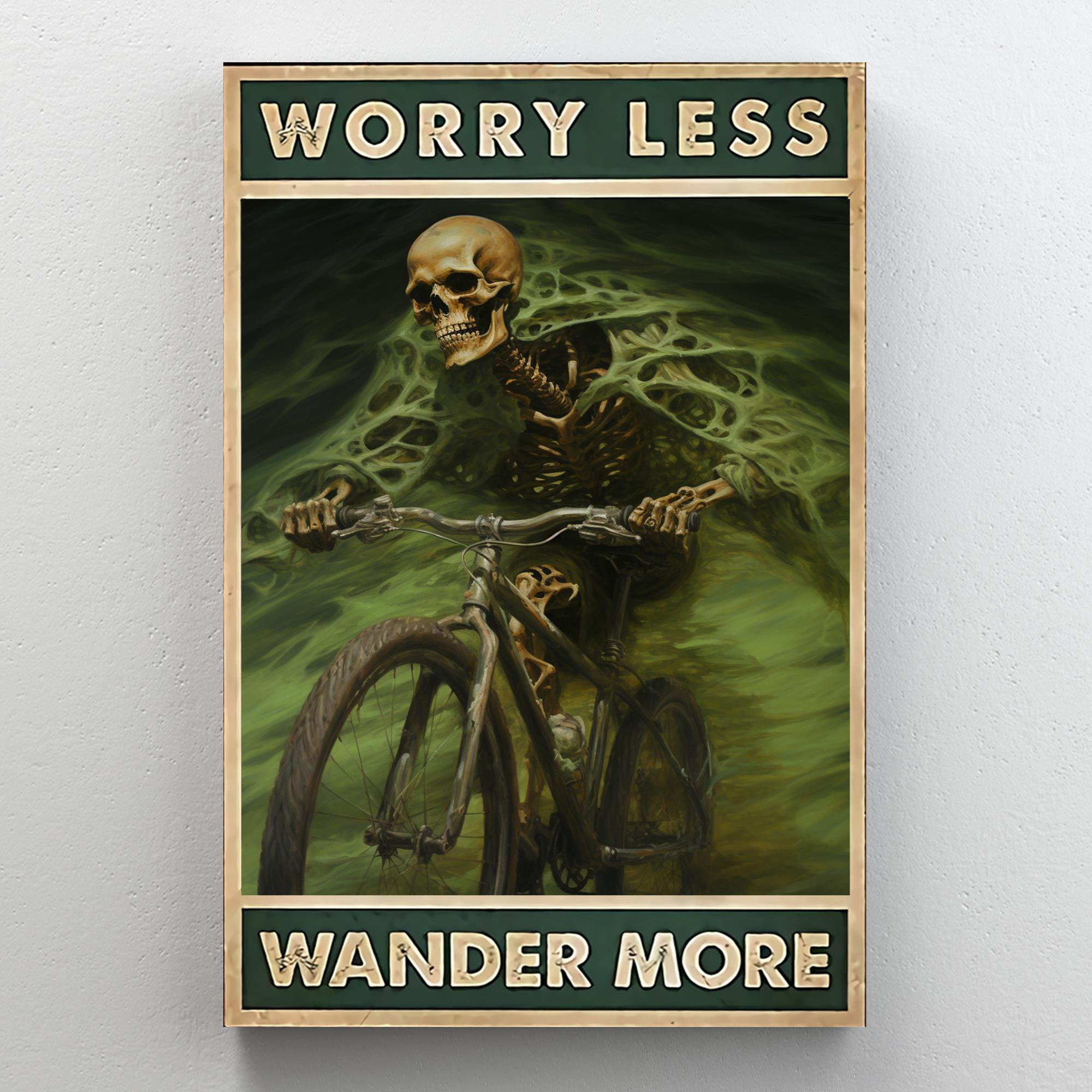 Trinx Cycling Worry Less Wander More On Canvas Graphic Art | Wayfair