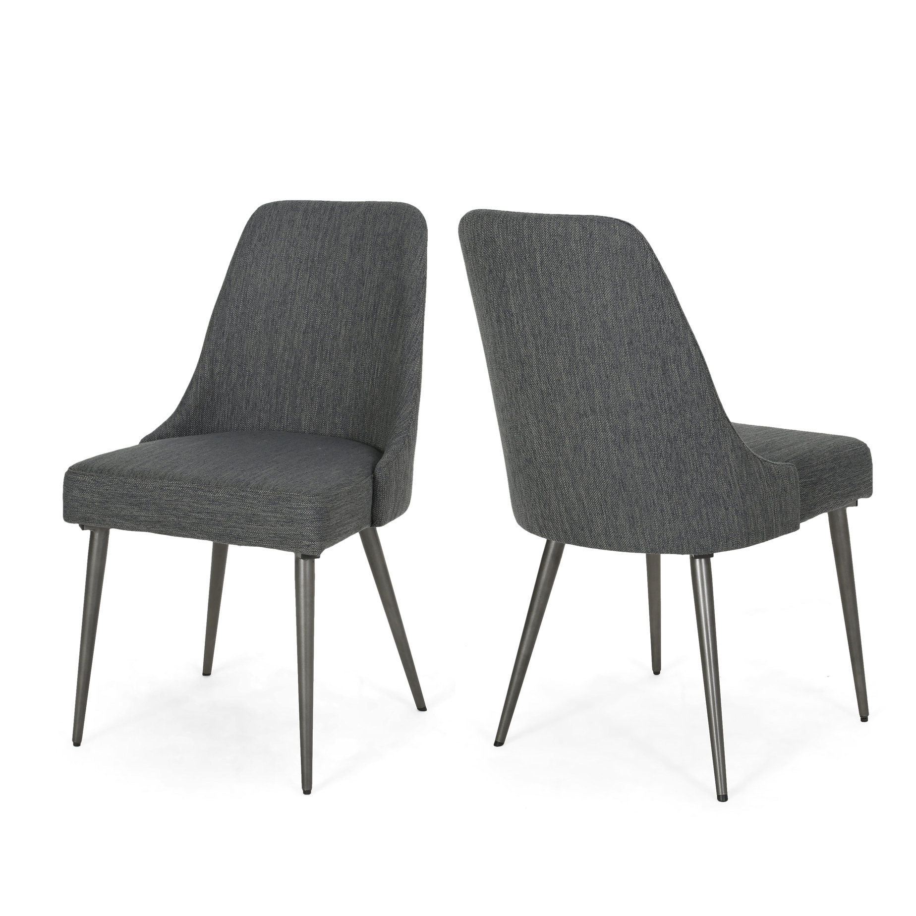 Red Barrel Studio® 2 Dining Chairs Upholstered, Metal Legs For A ...