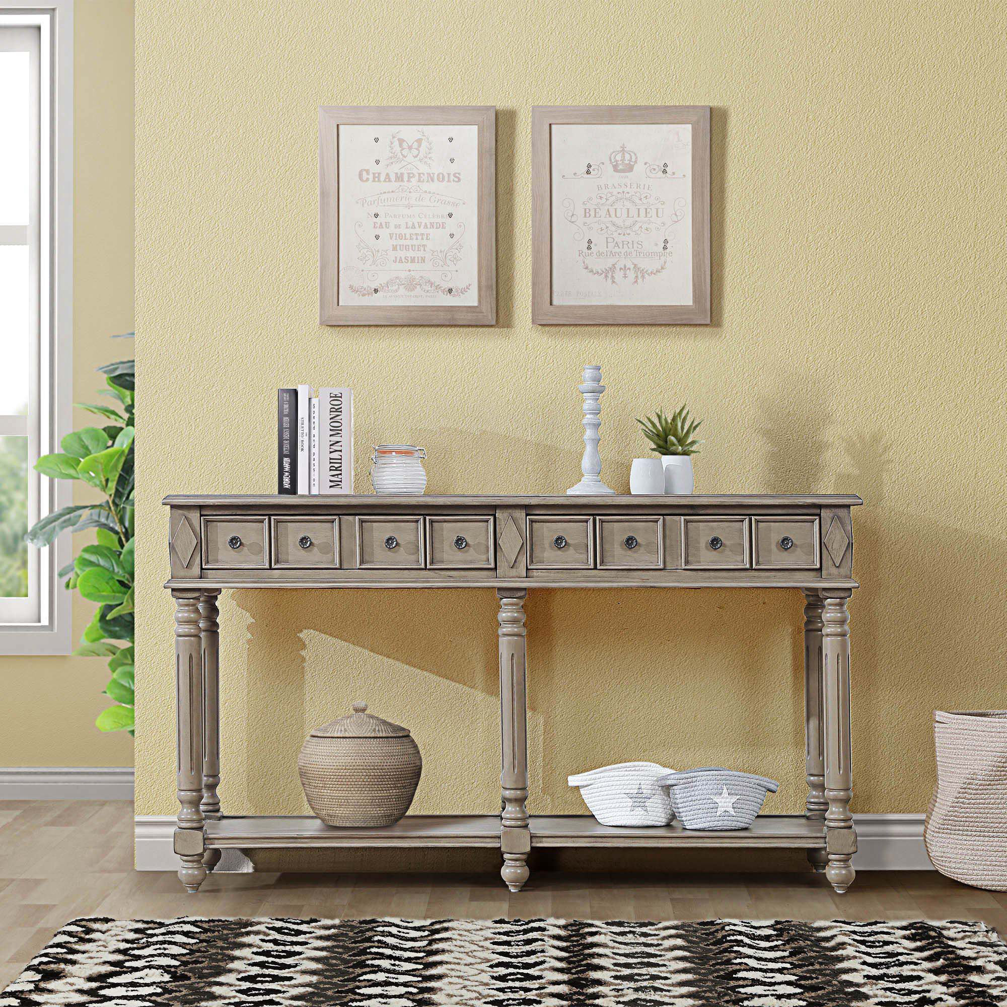 Charlton Home Crysten 58" Retro Console Table Entryway Table Sideboards ...