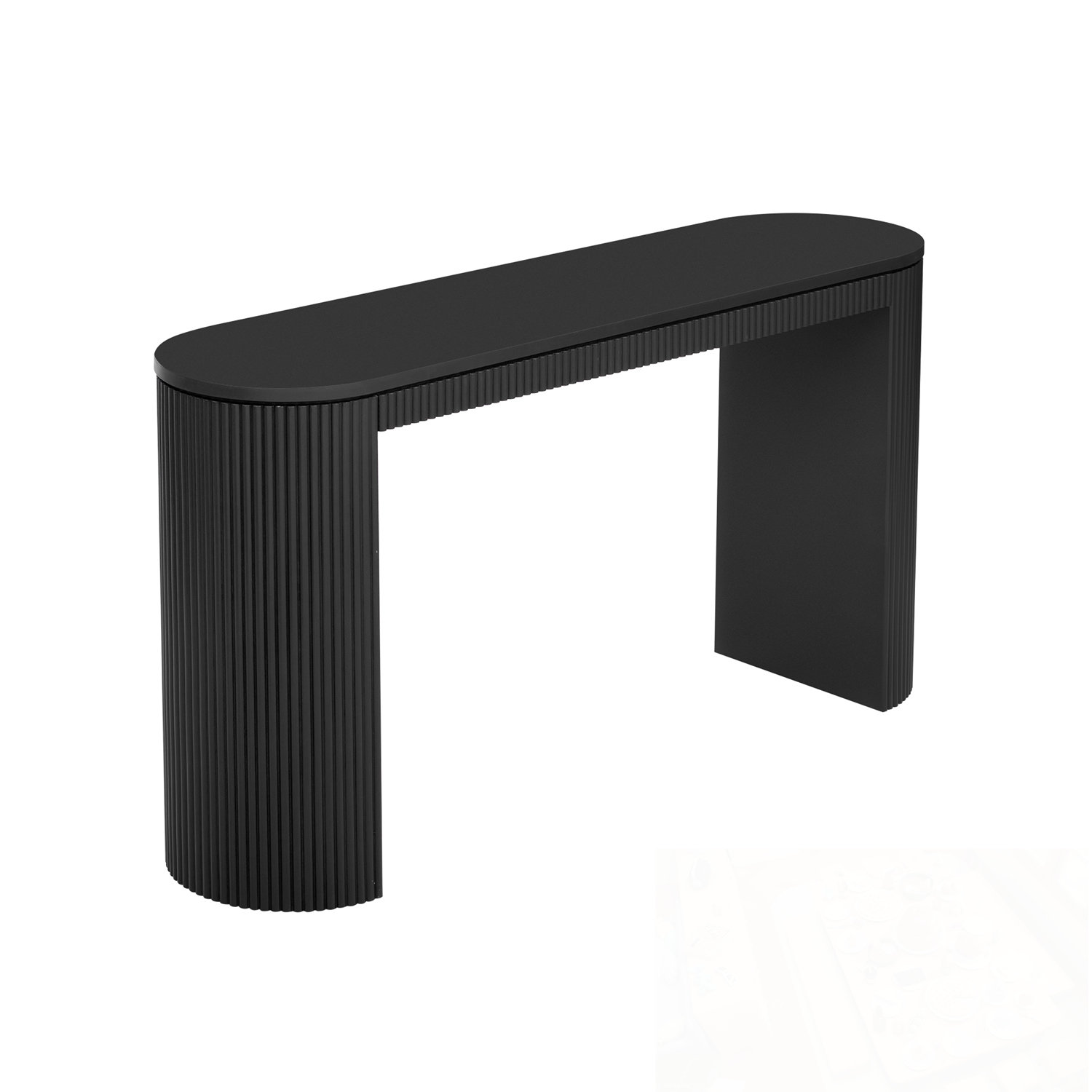 Latitude Run® Rectangle Console Table With Unique Vertical Stripe ...