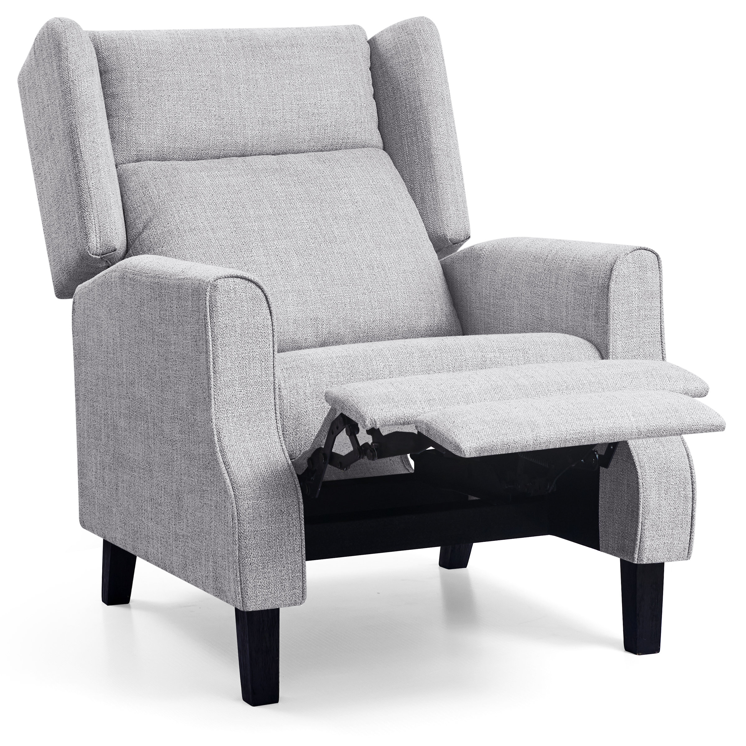 Red Barrel Studio® Push Back Recliner Chair, Modern Upholstered Manual ...