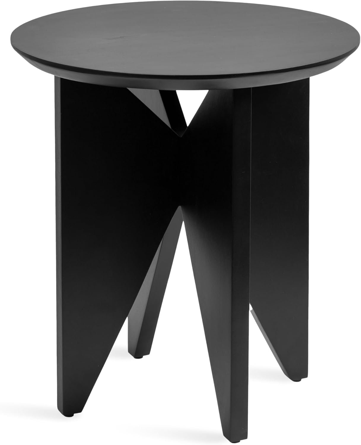 Brayden Studio® Modern Wooden Round Side Table Transitional Wood End ...