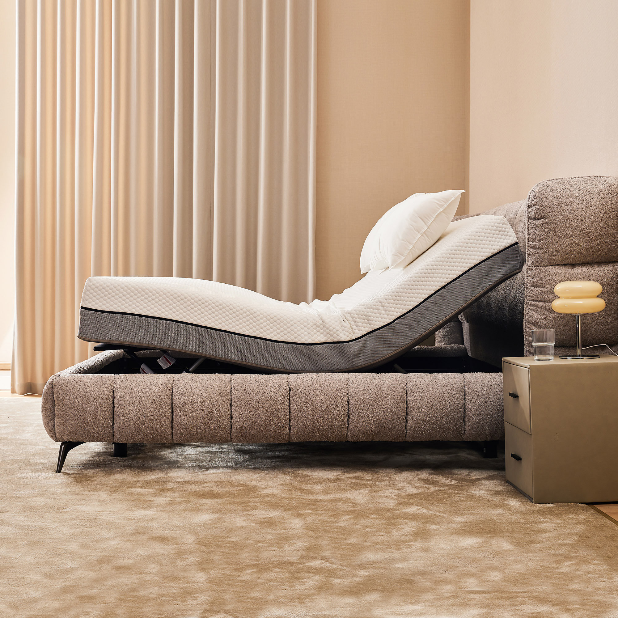 Alwyn Home Adjustable Bed Base Frame Queen Bed Frame With Head And Foot ...