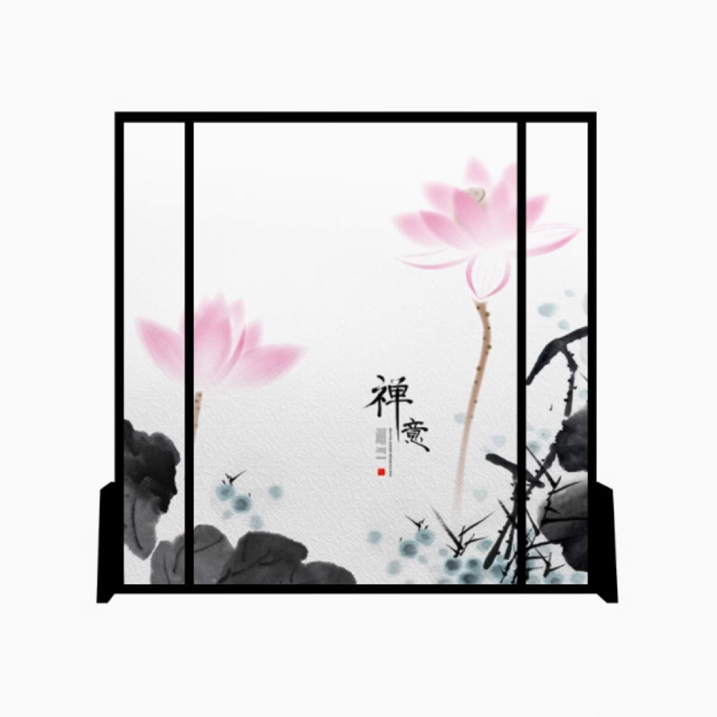 dujinlong home Real Wood Lotus Screen | Wayfair