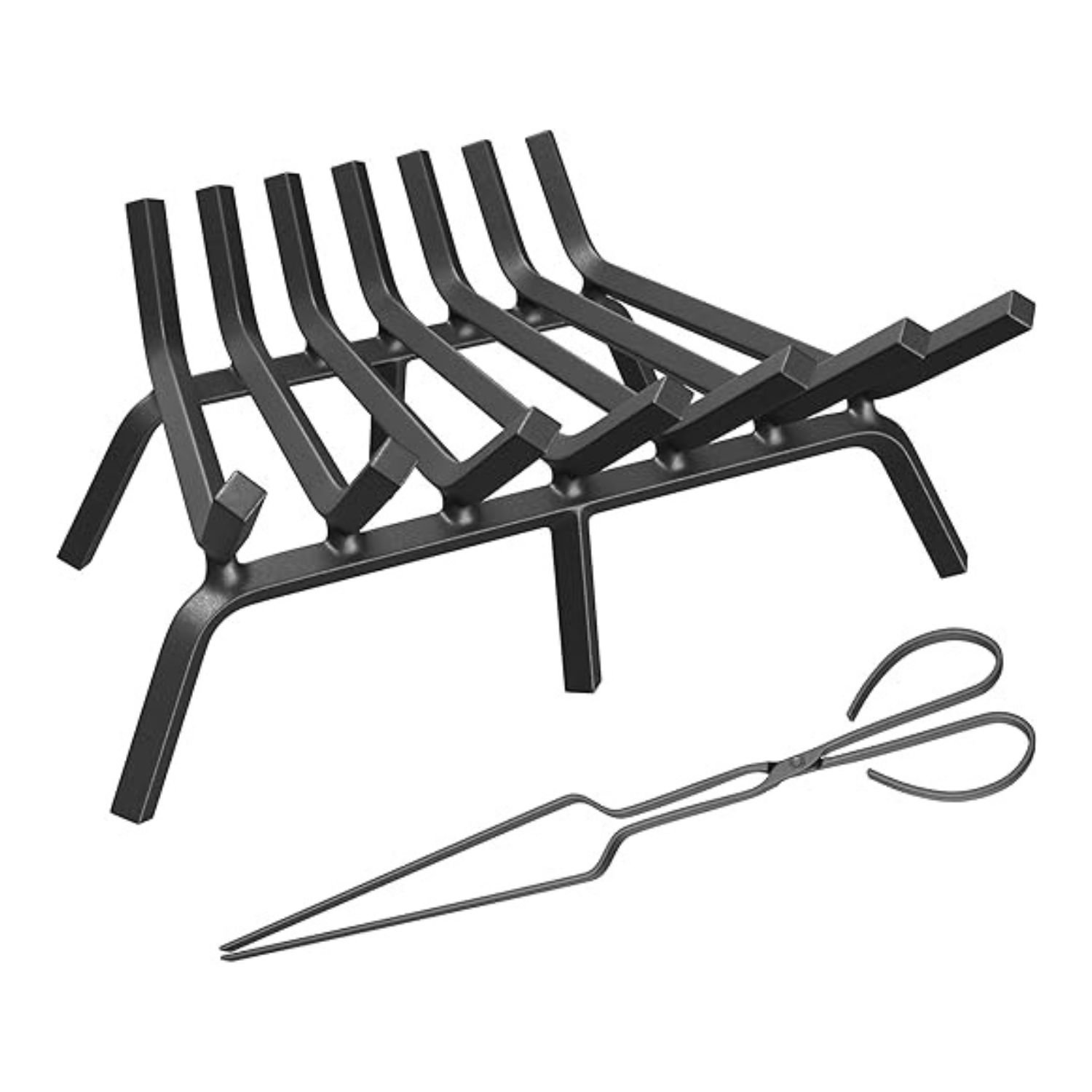 Latitude Run® 21 Inch Heavy Duty Wrought Iron Fireplace Grate - Wayfair ...