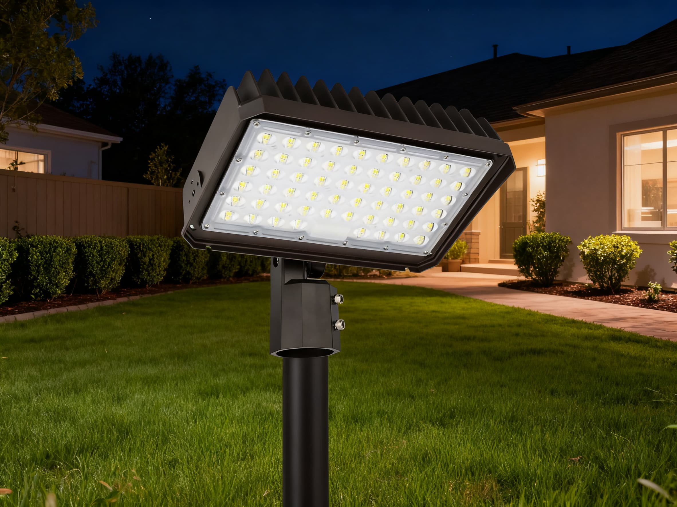 caimen 150W LED Flood Light With Photocell, 150W-100W-75W Adjustable ...