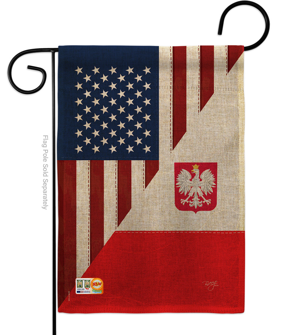 Trinx Double Sided 18.5'' H x 13'' W Polyester Flag Set | Wayfair