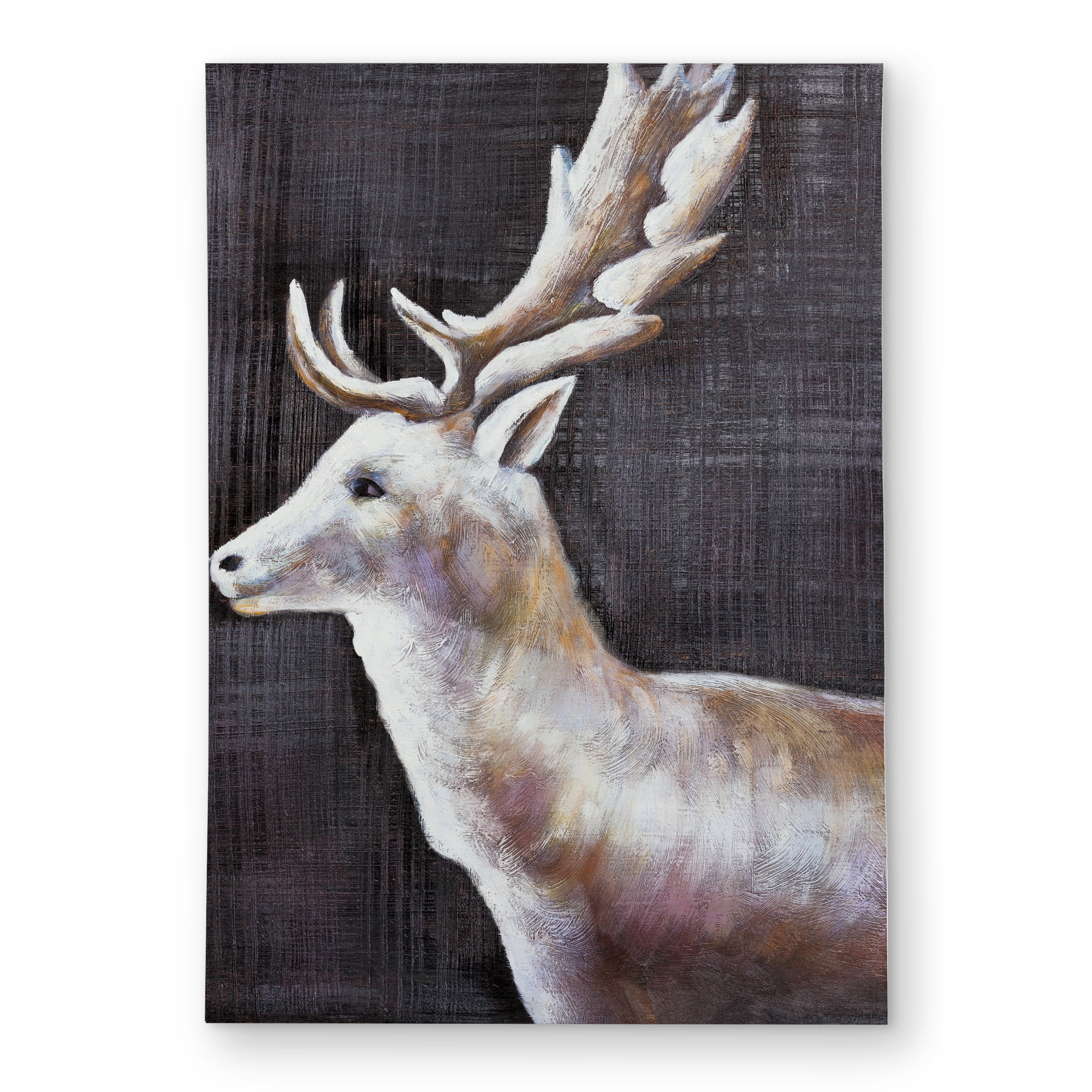 East Urban Home Deer Profile View in the Dark - Contemporary Outdoor ...