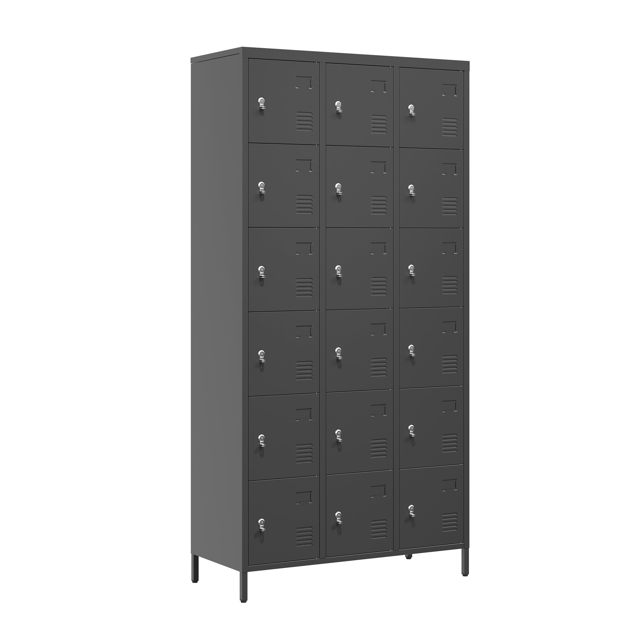 Element Ace 72-Inch Tall Metal Lockers with 18 Doors for Employees ...