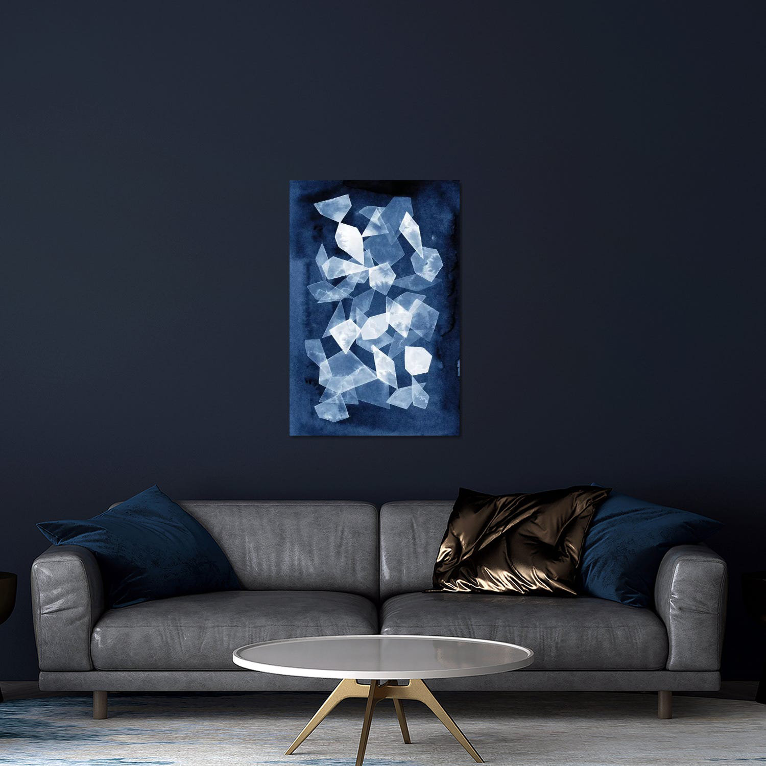 Ivy Bronx Indigo Glass II by Grace Popp - Unframed Graphic Art | Wayfair