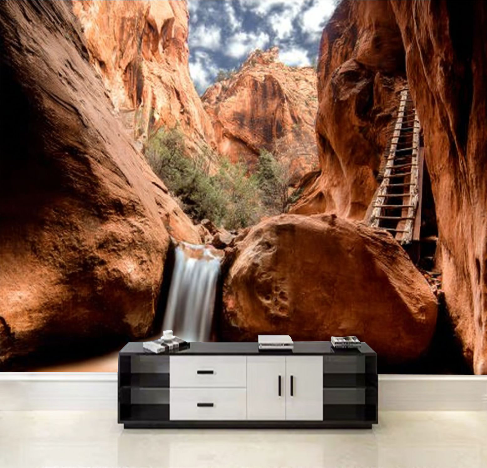 Ivy Bronx Peel and Stick Canvas Wallpaper Wall Mural Southern Utah Wall ...