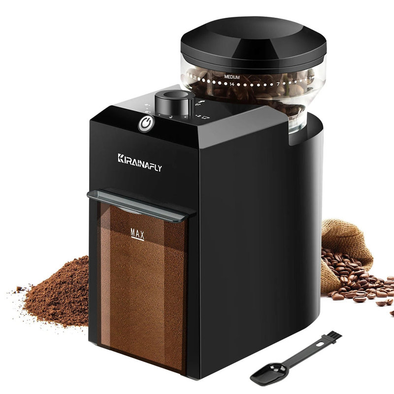 Tex-Line Trade Electric Burr Mill Coffee Grinder - 28 Settings for ...