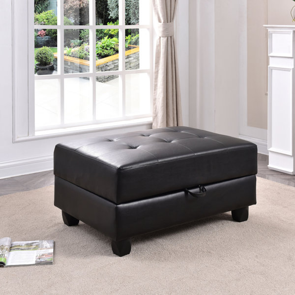 Glory Furniture Bella Faux Leather Ottoman & Reviews | Wayfair