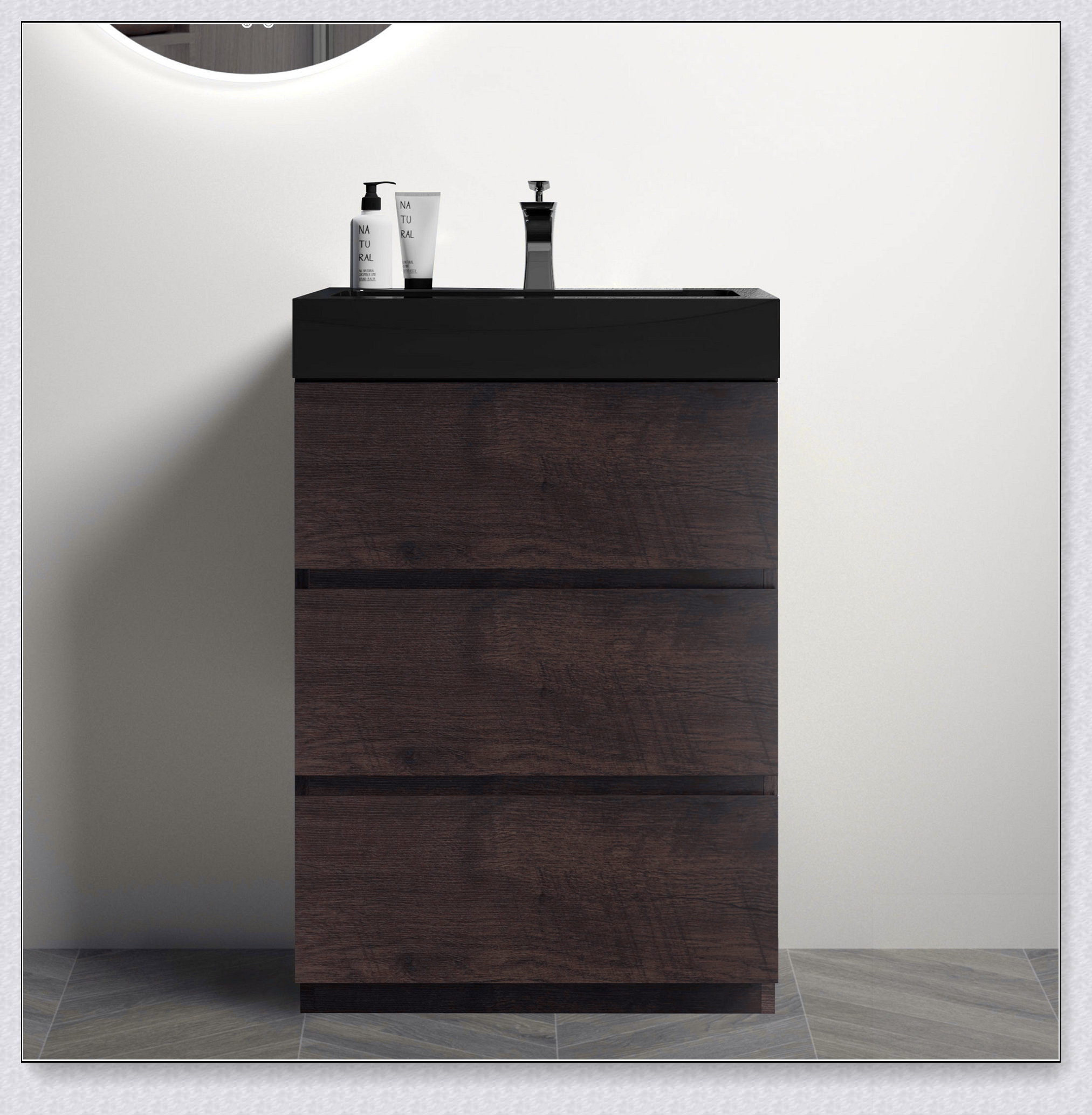 Latitude Run® Bathroom Vanity with Sink, Large Storage Freestanding ...