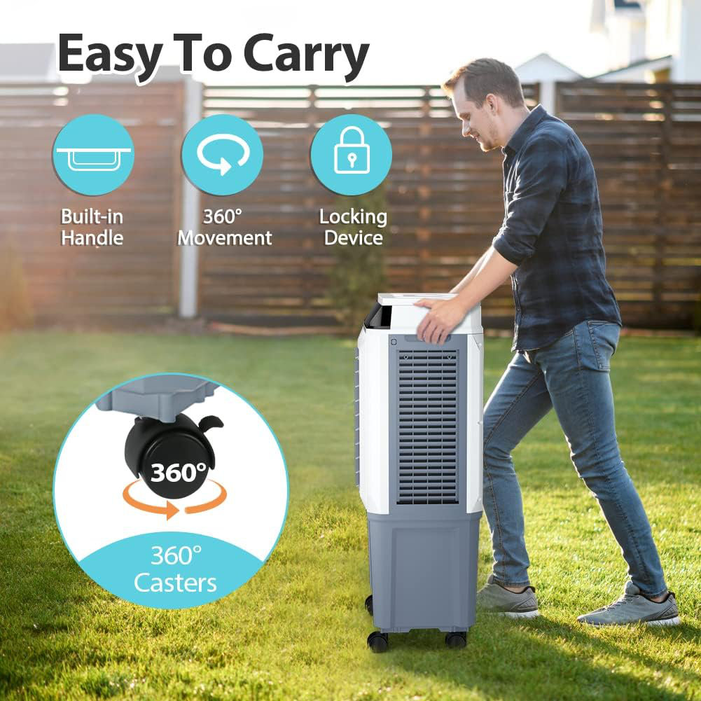 LIFEPLUS Portable Evaporative Air Cooler, 3500 CFM Swamp Cooler 11 ...