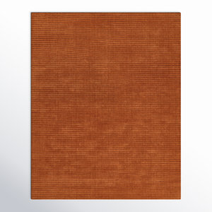 Guiness Solid Color Hand Loomed Wool Area Rug in Orange & Reviews ...