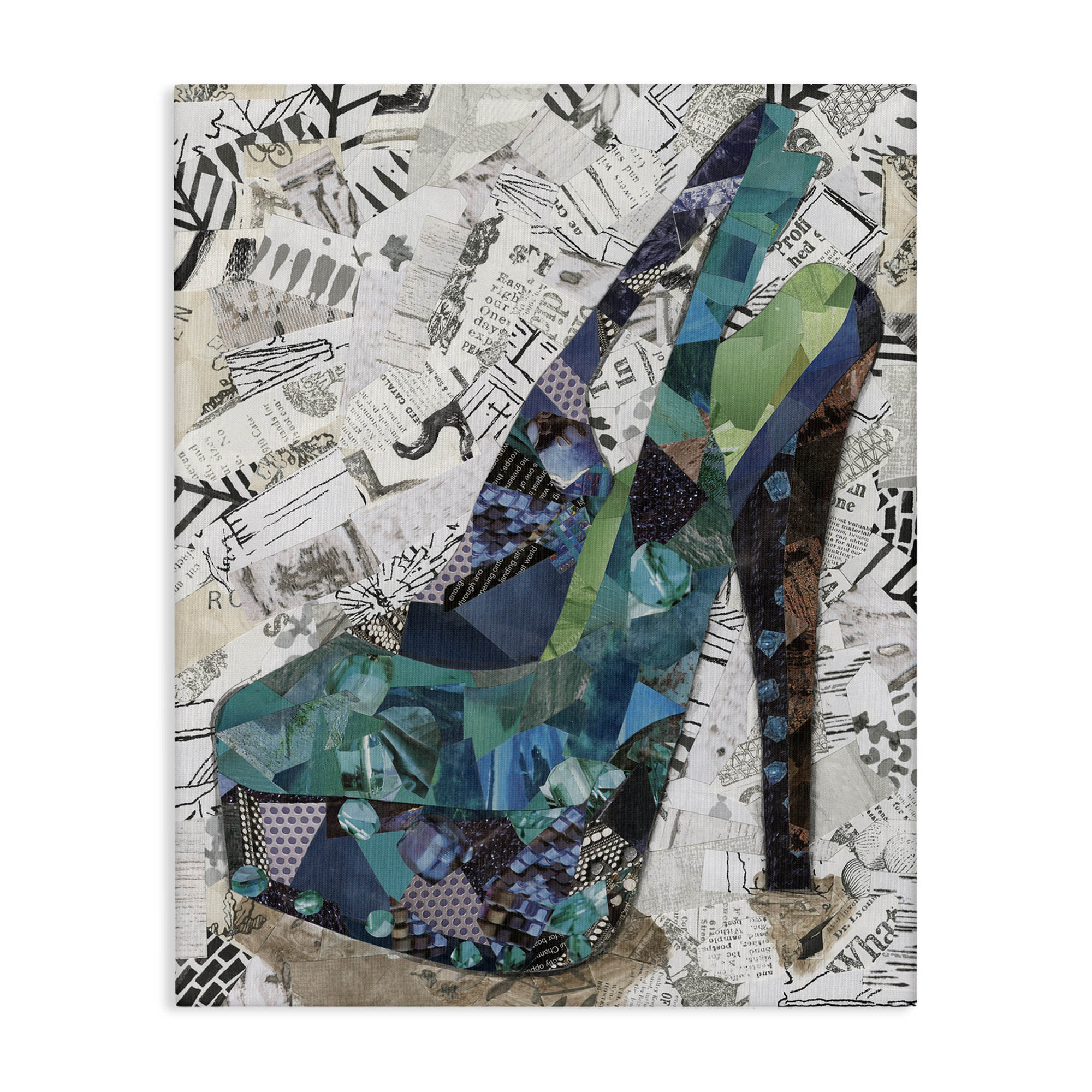 Red Barrel Studio® Collaged High Heel Canvas Wall Art by Coco Good ...