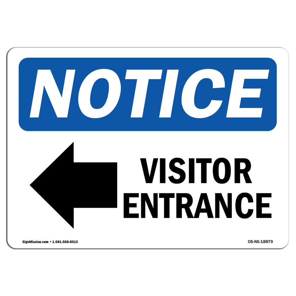 SignMission Osha Notice Visitor Entrance Sign with Symbol | Wayfair