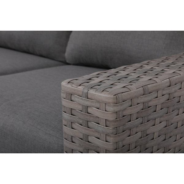 Brayden Studio® Kaiser 95'' Wicker Outdoor Patio Sofa & Reviews | Wayfair