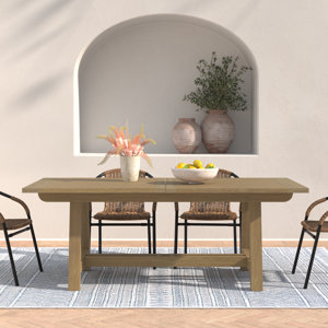 Joss & Main Vienna Extension Teak Outdoor Dining Table | Wayfair