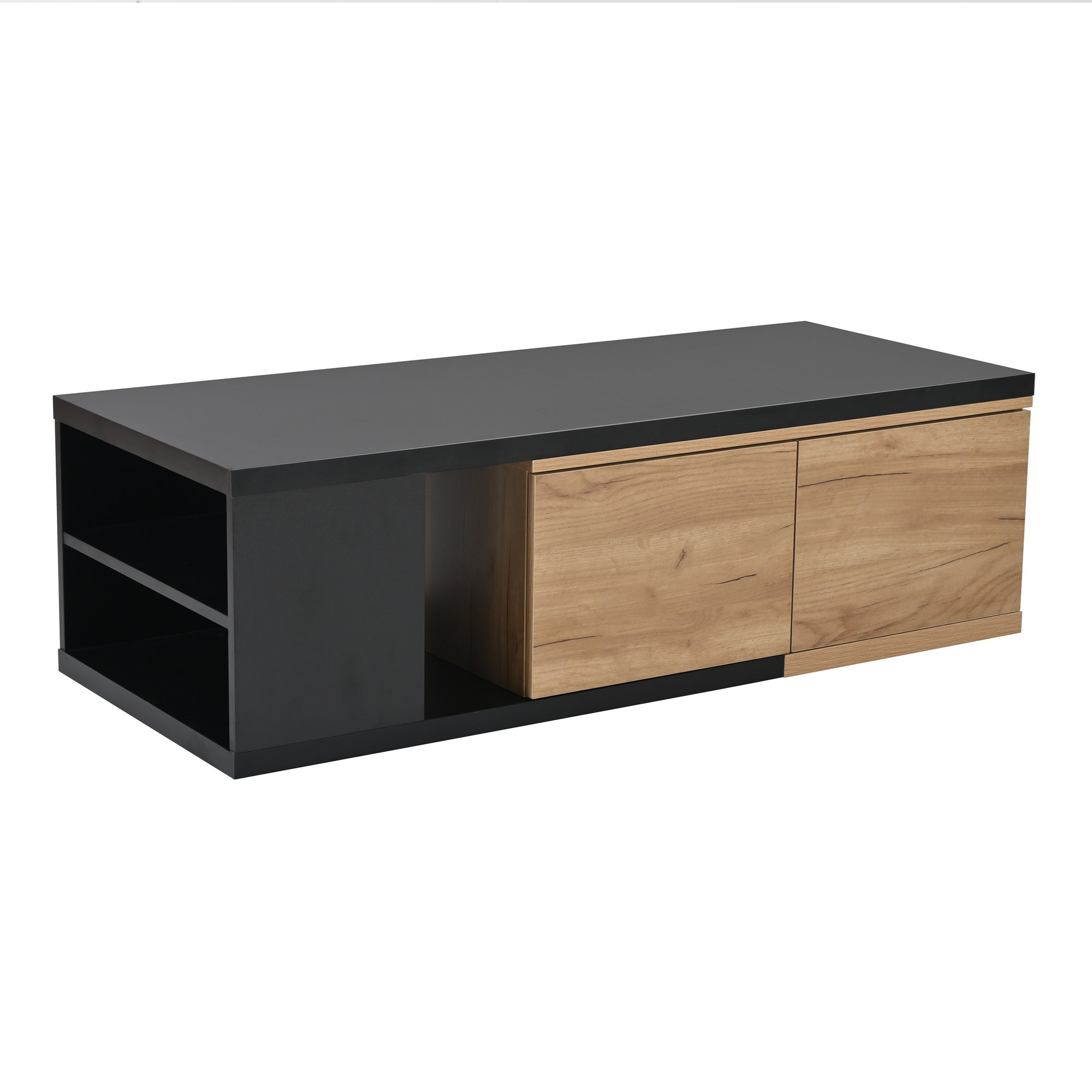 Hokku Designs Extendable Coffee Table With 2 Storage Drawers & Sliding ...